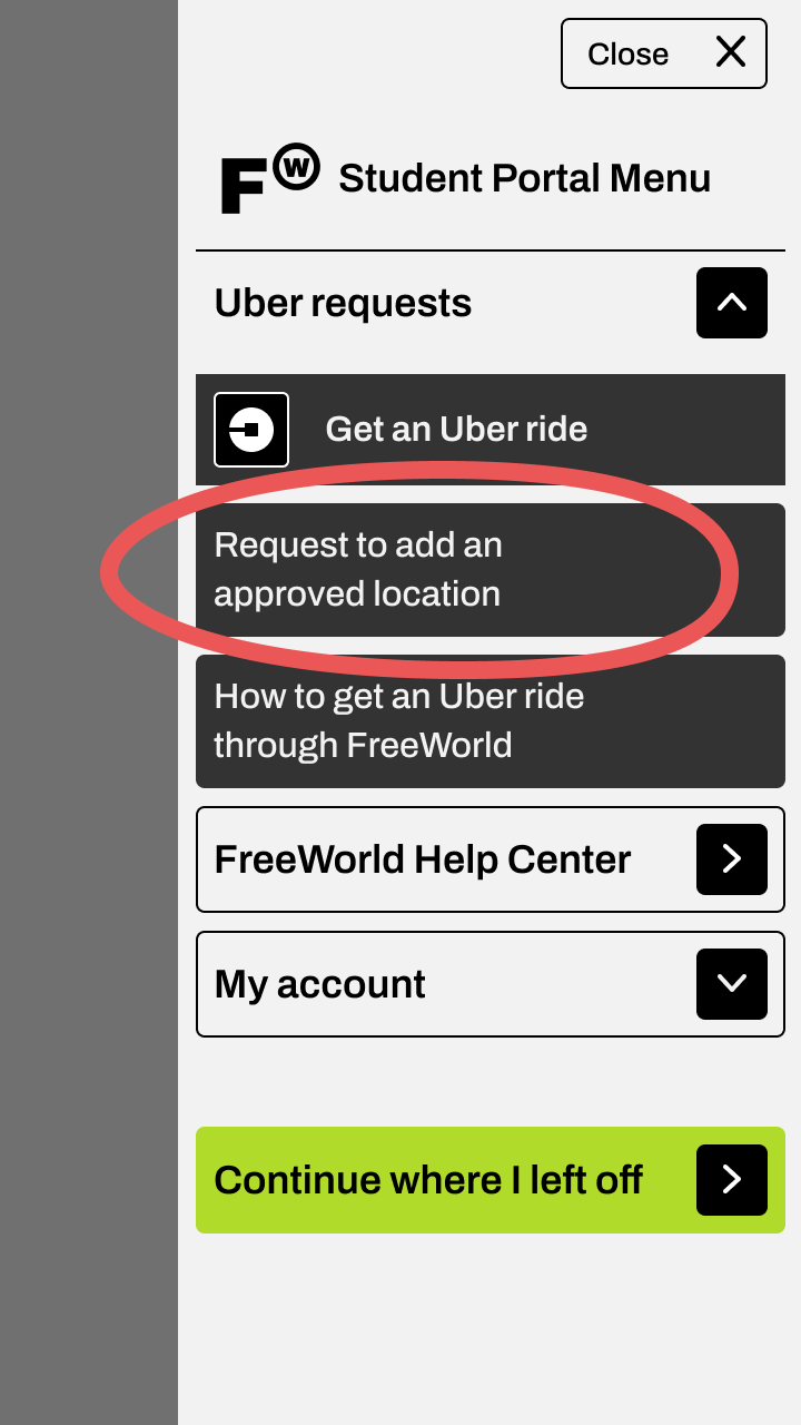 Request Ubers to custom locations – FreeWorld